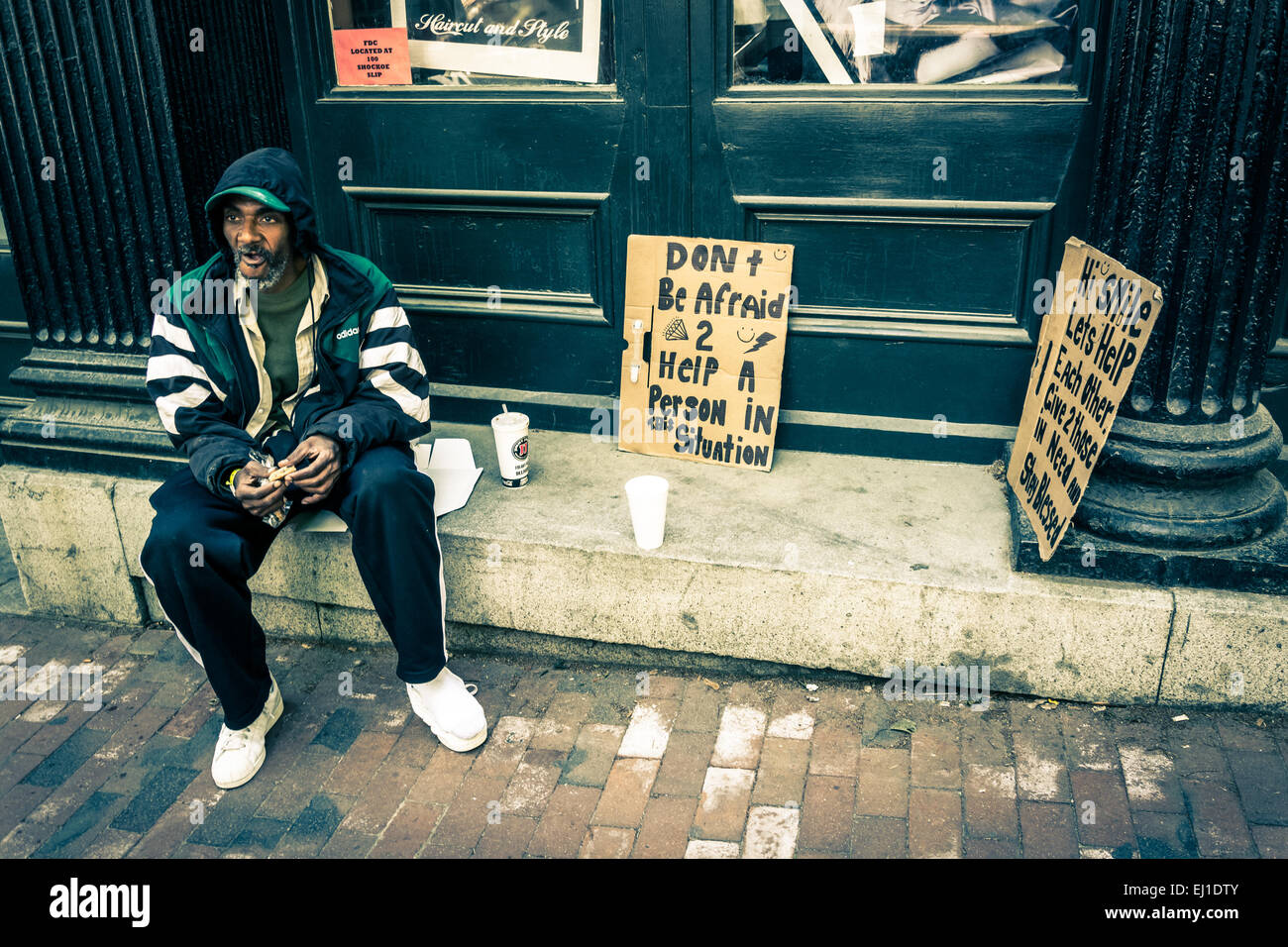 Homeless Family Sign
