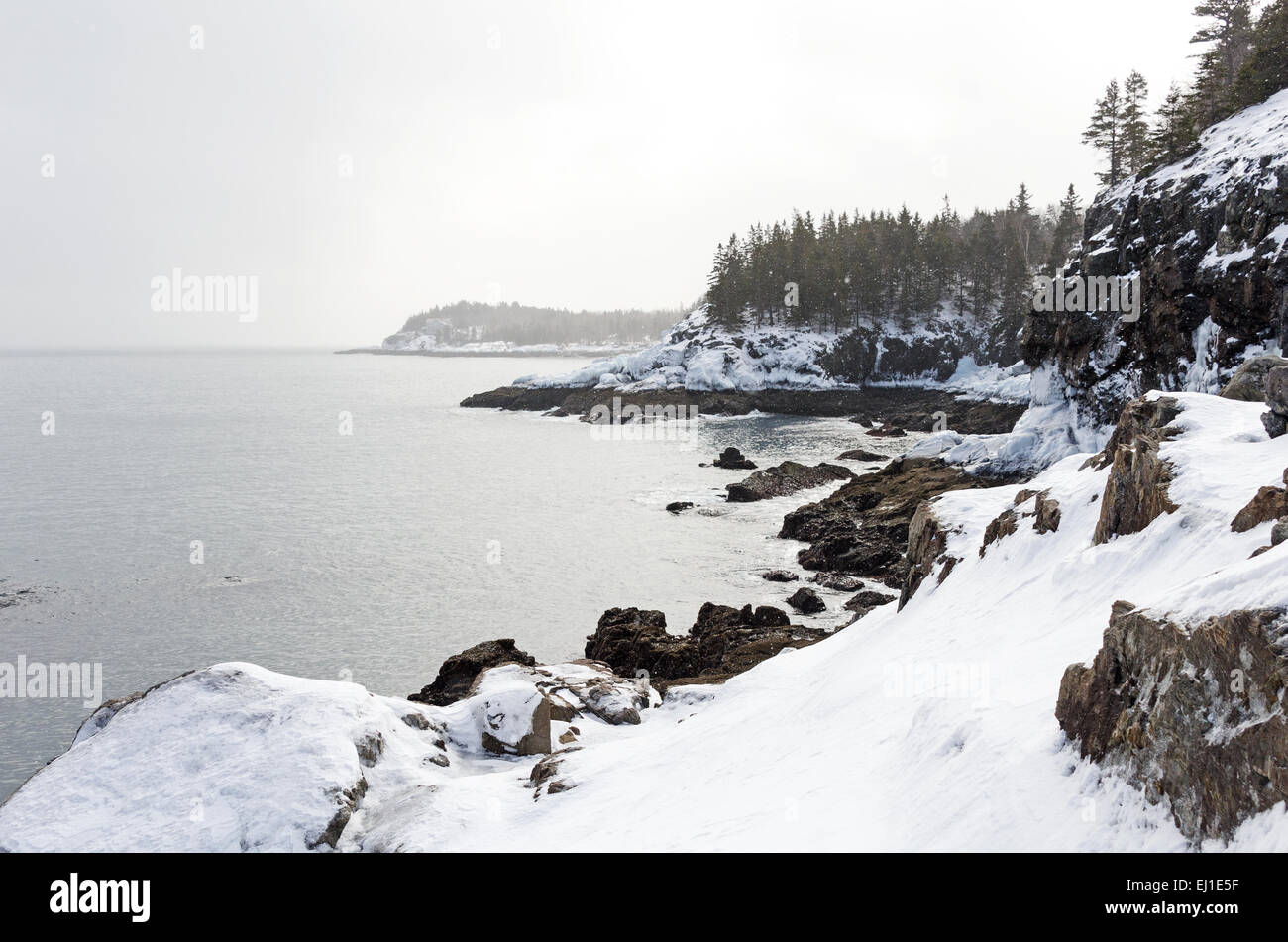 Acadia national park and snow hi-res stock photography and images - Alamy