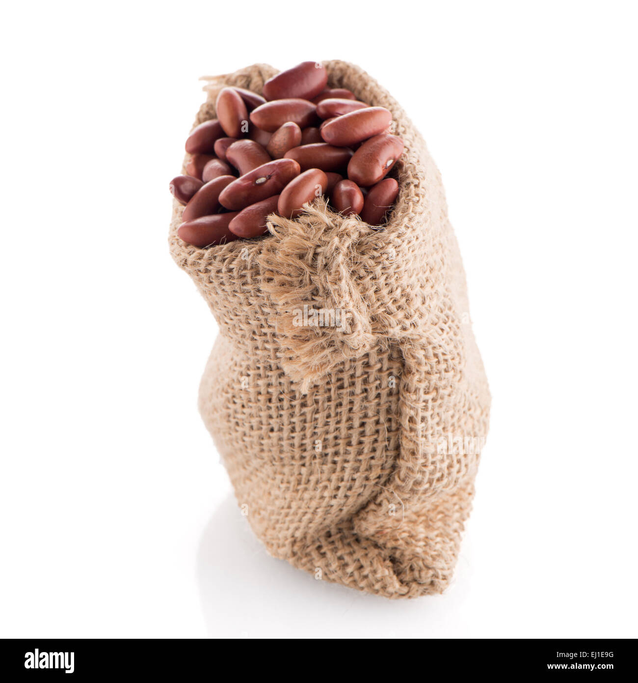 Red beans bag isolated on white background Stock Photo - Alamy