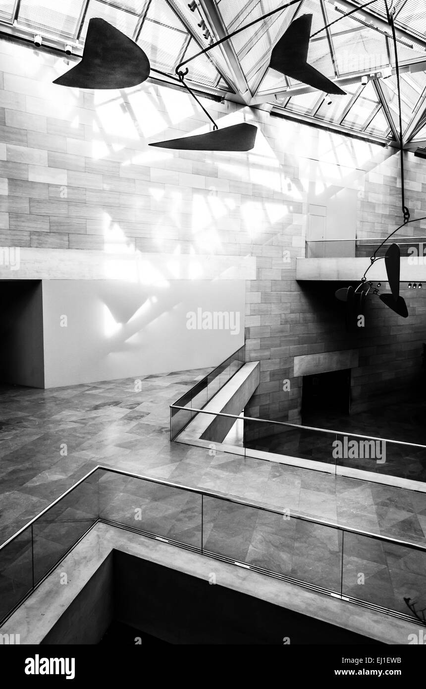 Modern architecture in the East Building of the National Gallery of Art ...