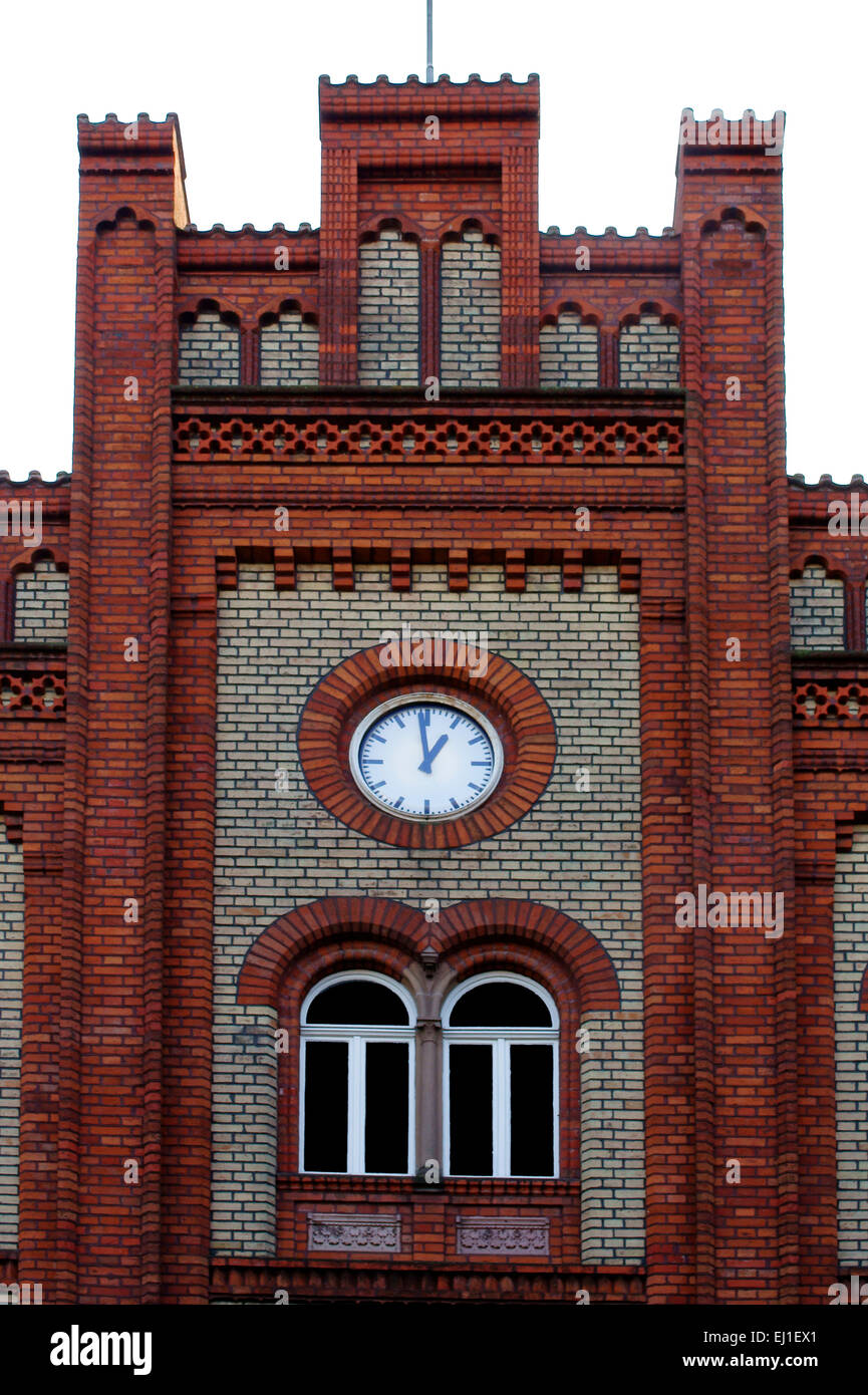 Gothic gable with clock tower Stock Photo - Alamy