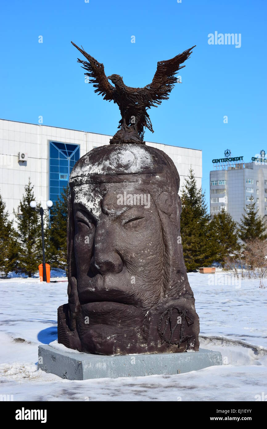 A statue in the streets of Astana, capital of Kazakhstan Stock Photo ...
