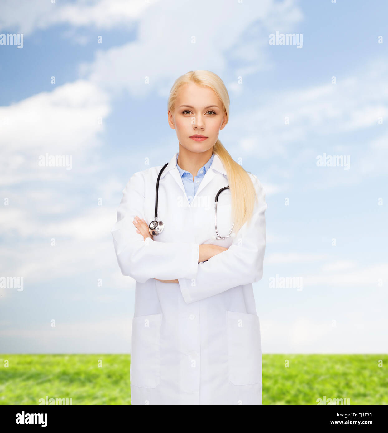 serious female doctor with stethoscope Stock Photo - Alamy serious female doctor with stethoscope Stock Photo - Alamy
