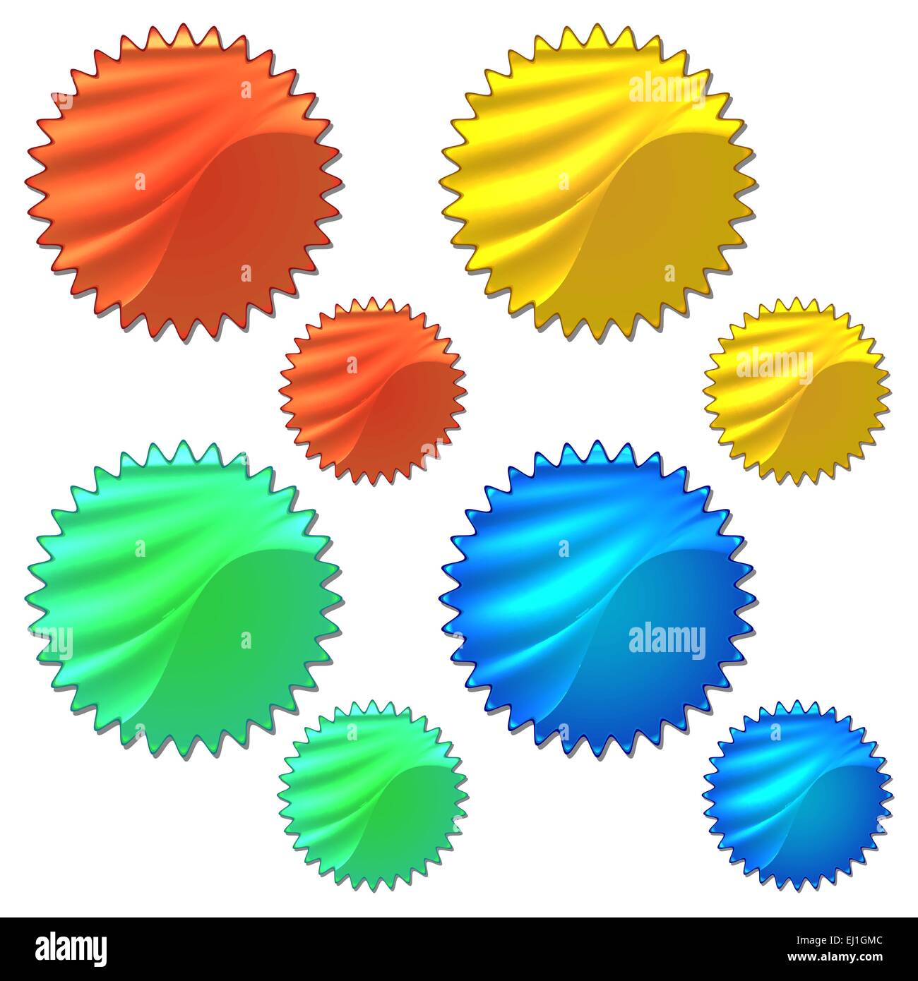 Colourful set of hologram stikers, vector illustration Stock Vector ...