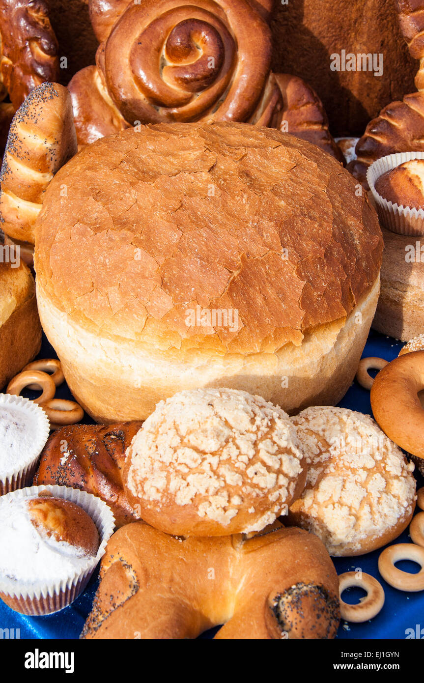 Assortment of buns bakery products produced by the very extensive ...