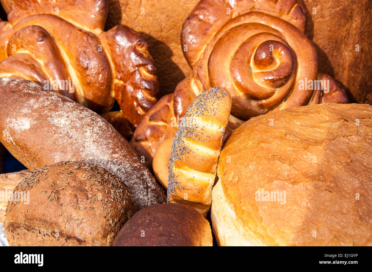 Assortment of buns bakery products produced by the very extensive ...