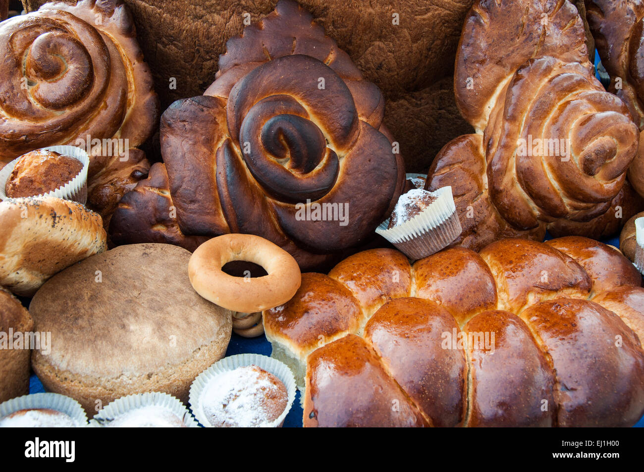 Assortment of buns bakery products produced by the very extensive ...