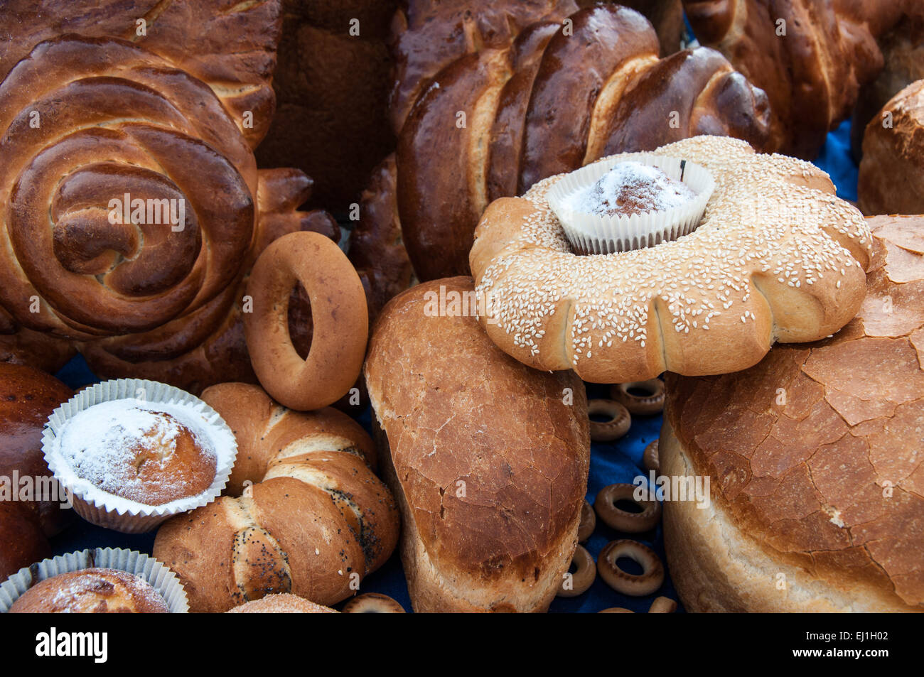 Assortment of buns bakery products produced by the very extensive ...