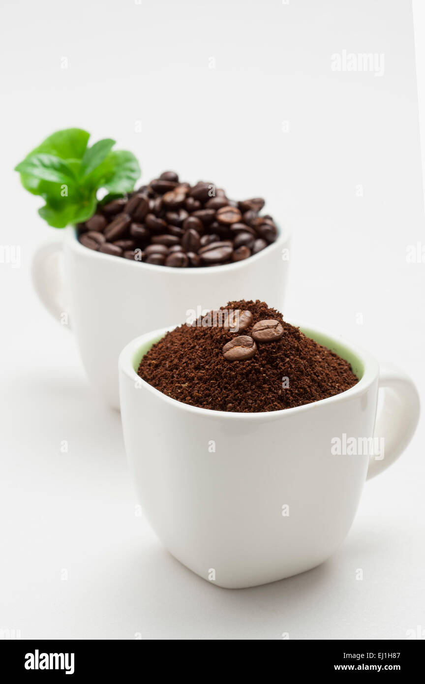 Ground Coffee, Coffee Bean Stock Photo - Alamy