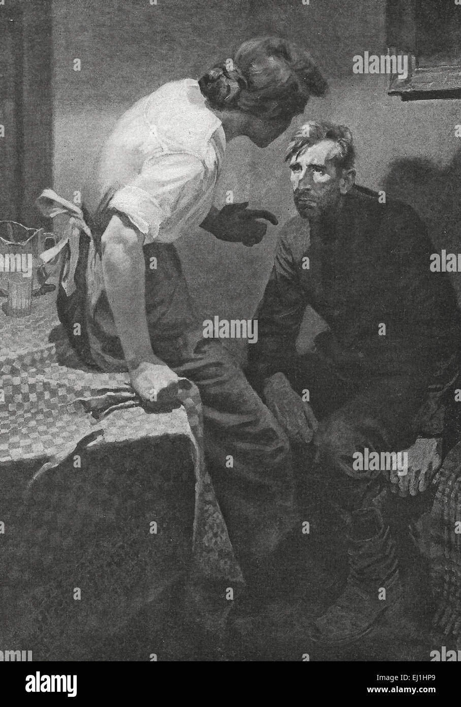 You are a coward - A woman telling a man he is a coward, circa 1915 ...