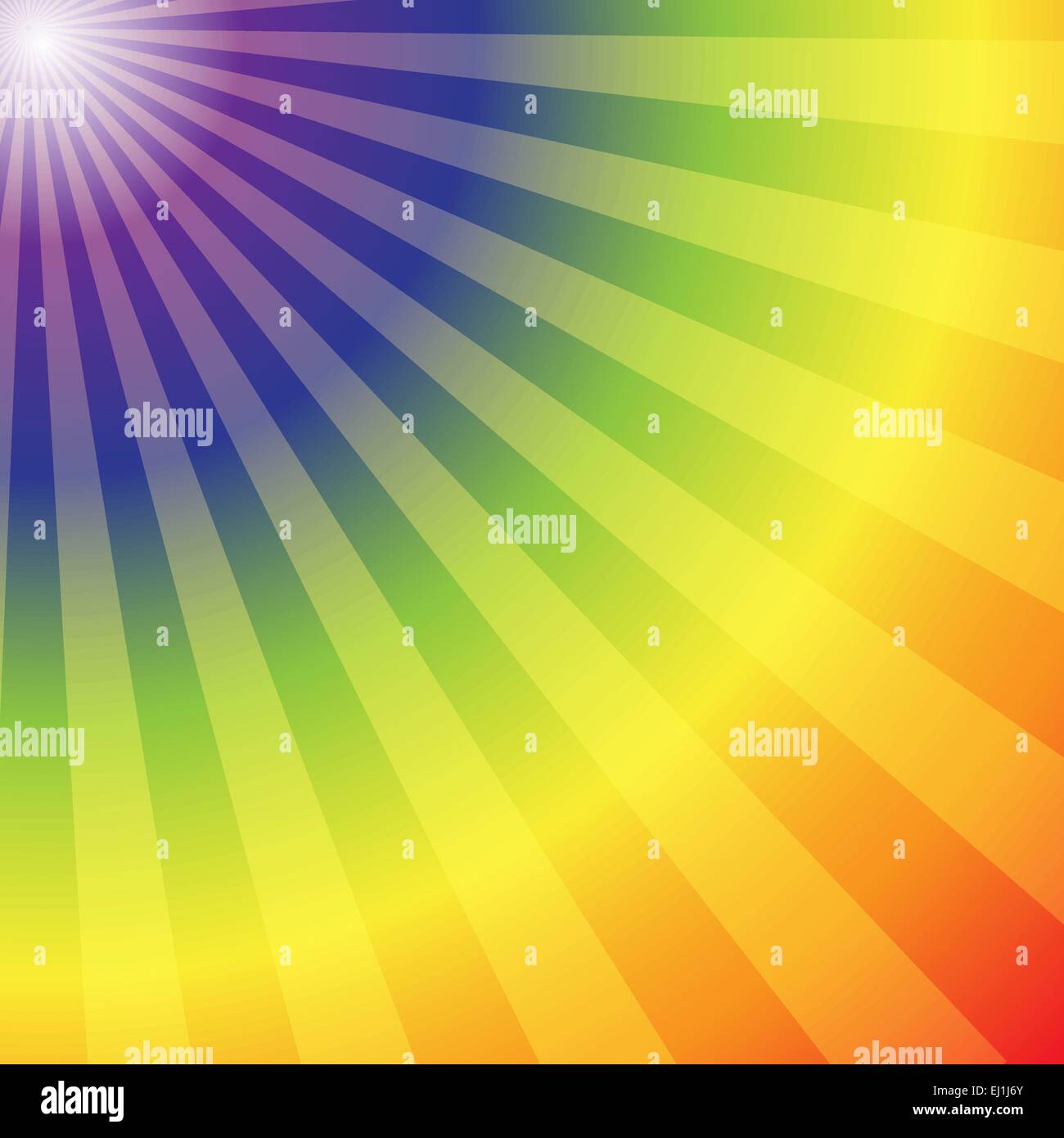 Rainbow radial rays abstract background, vector illustration Stock ...