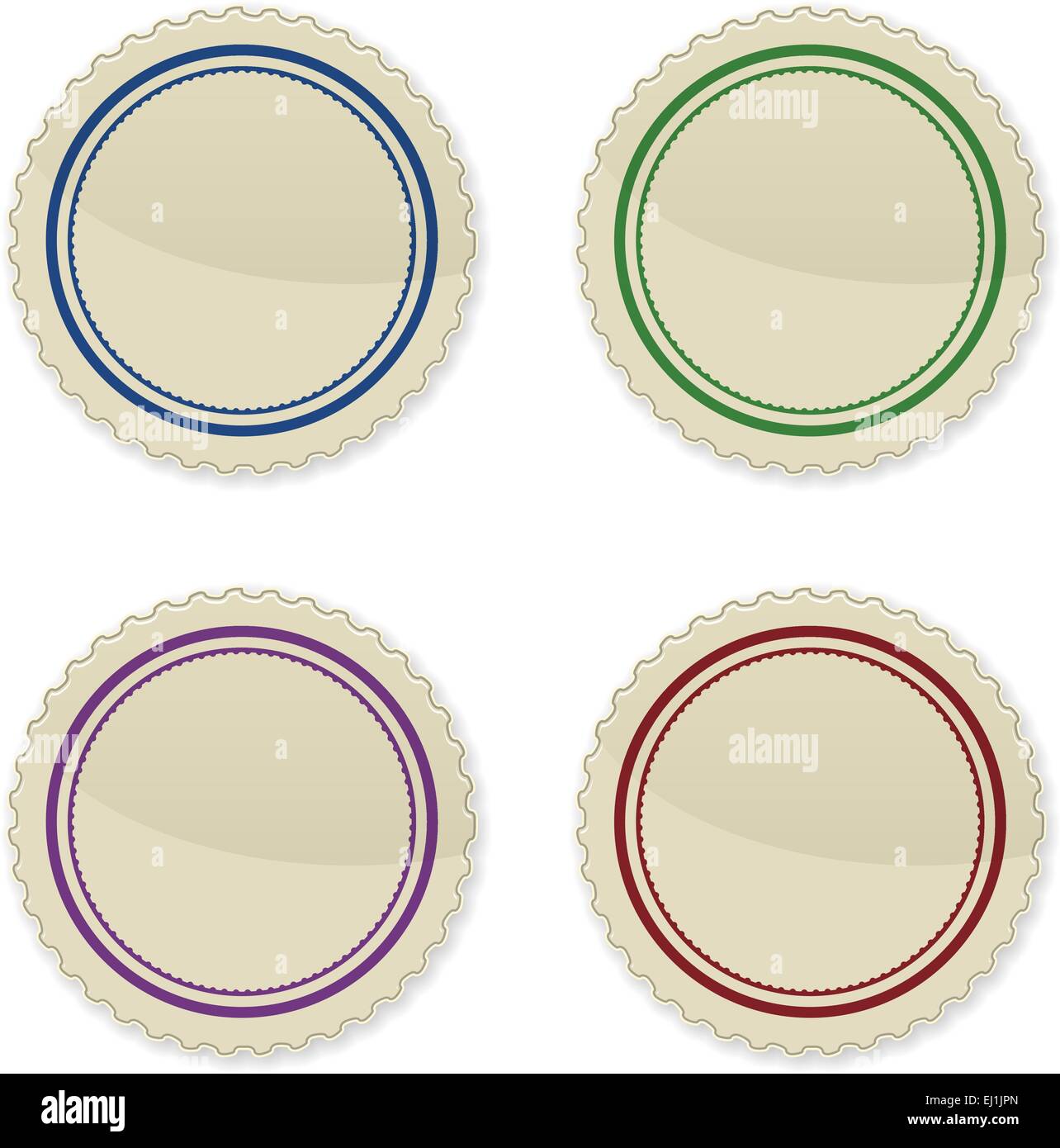 Set of vintage circle stamps, vector illustration Stock Vector Image ...