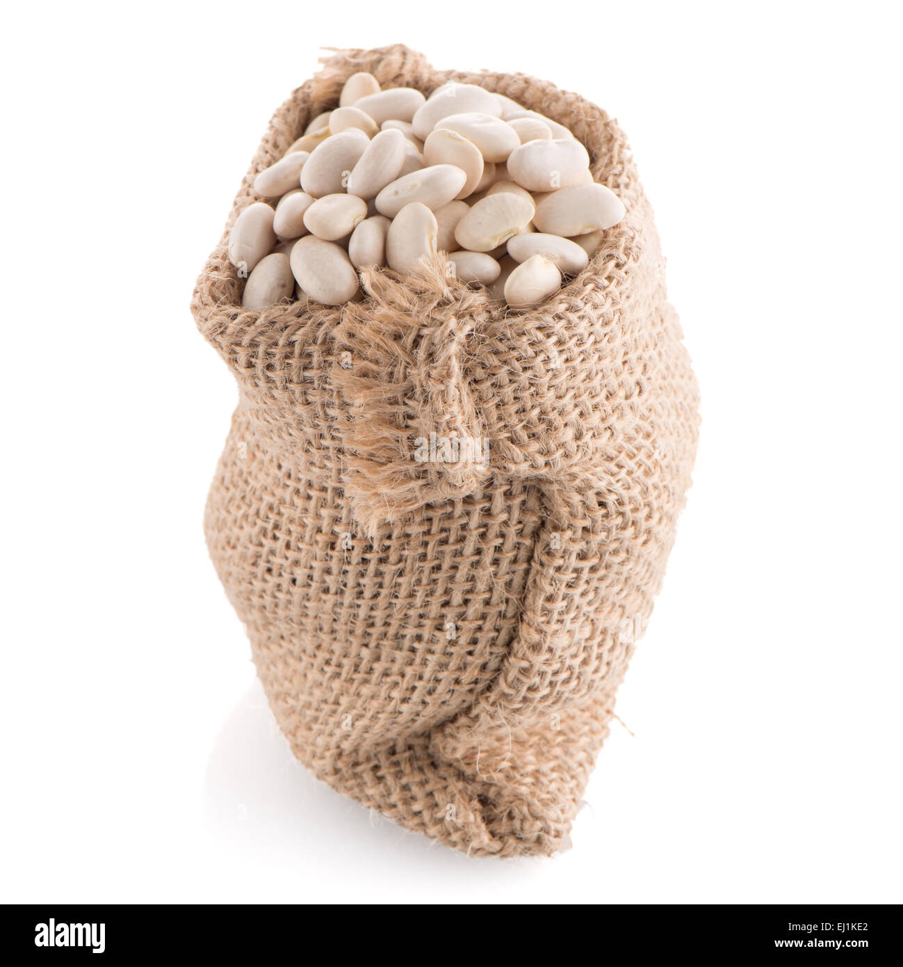 White beans bag isolated on white background Stock Photo - Alamy