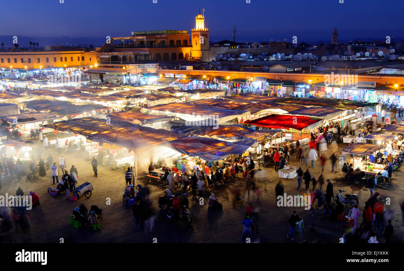 Marrakech tourist square hi-res stock photography and images - Alamy
