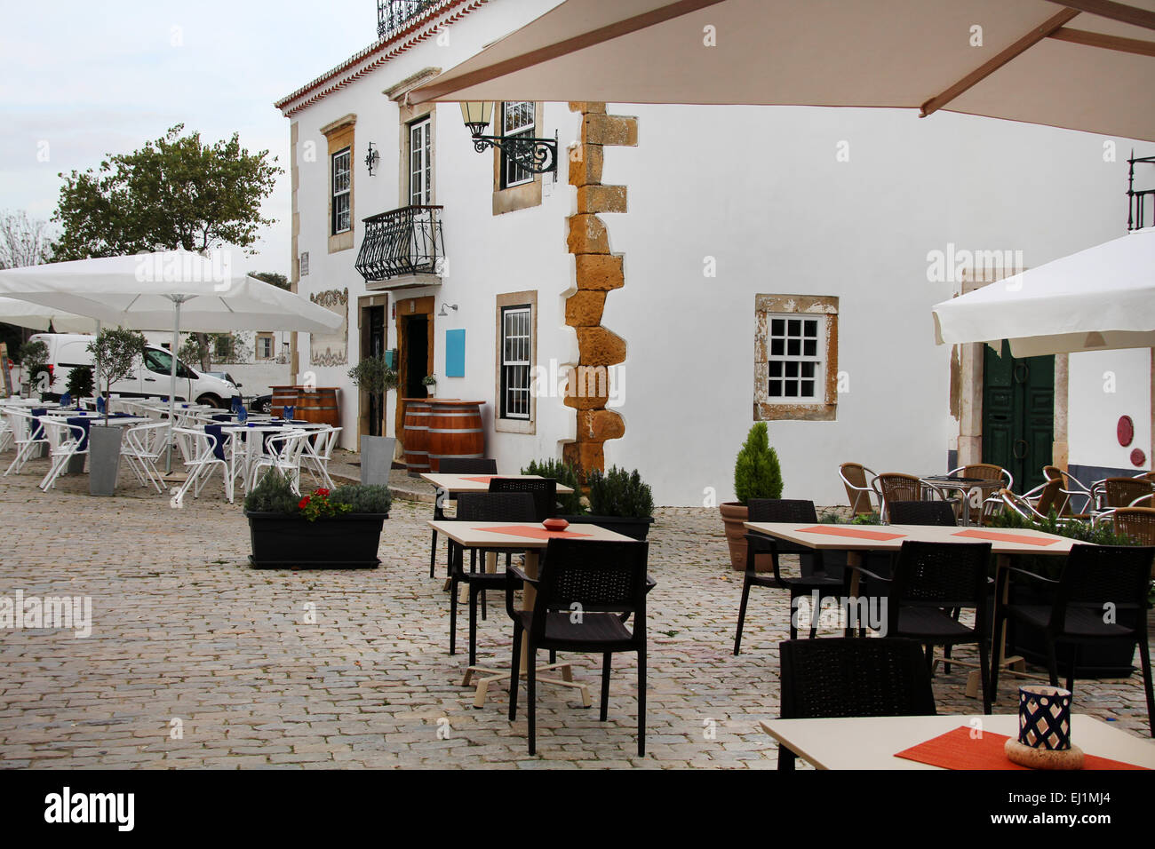 View of the traditional buildings of the tourist area of Faro, Portugal ...