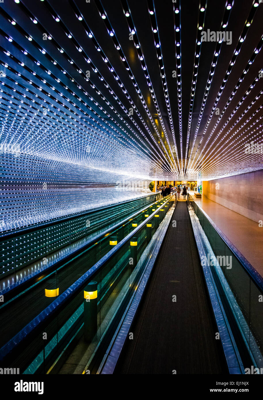 Underground moving walkway at the National Gallery of Art, in ...