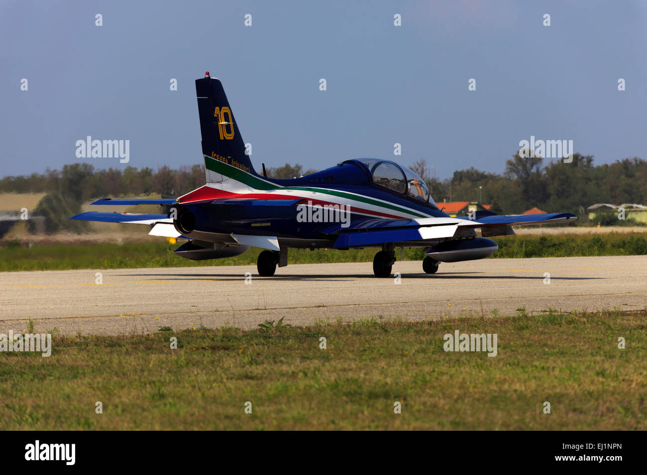 Military airbase Cameri, the Italian acrobatic team "Frecce Tricolori ...