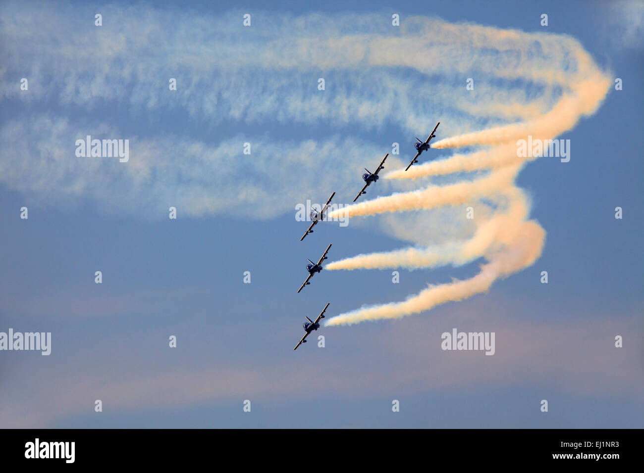 Military airbase Cameri, the Italian acrobatic team "Frecce Tricolori ...