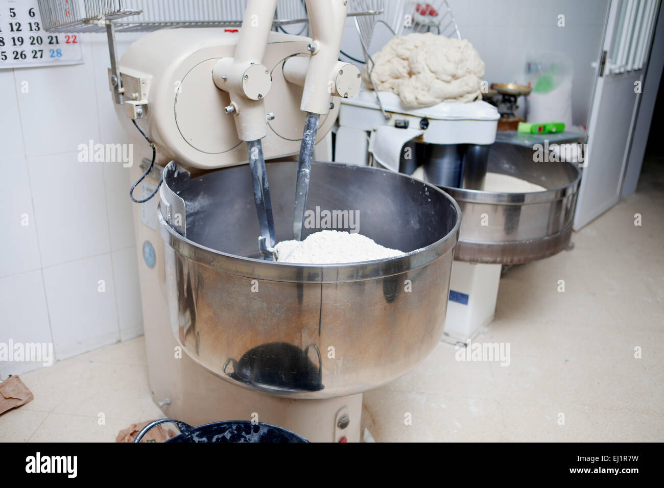 Food processor to kneading dough for bread. Manufacturing process of ...