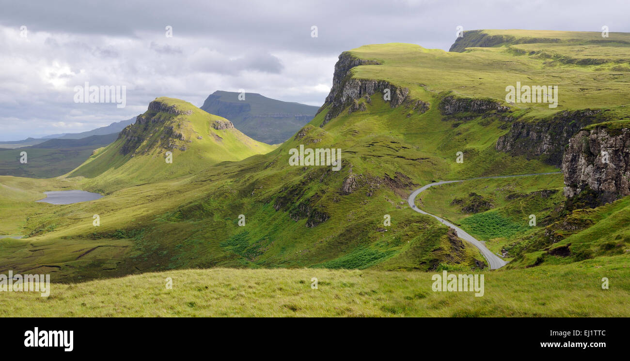 Loch Cleat, Cleat (center), Cliffs of Bioda Buidhe (right) with Beinn ...