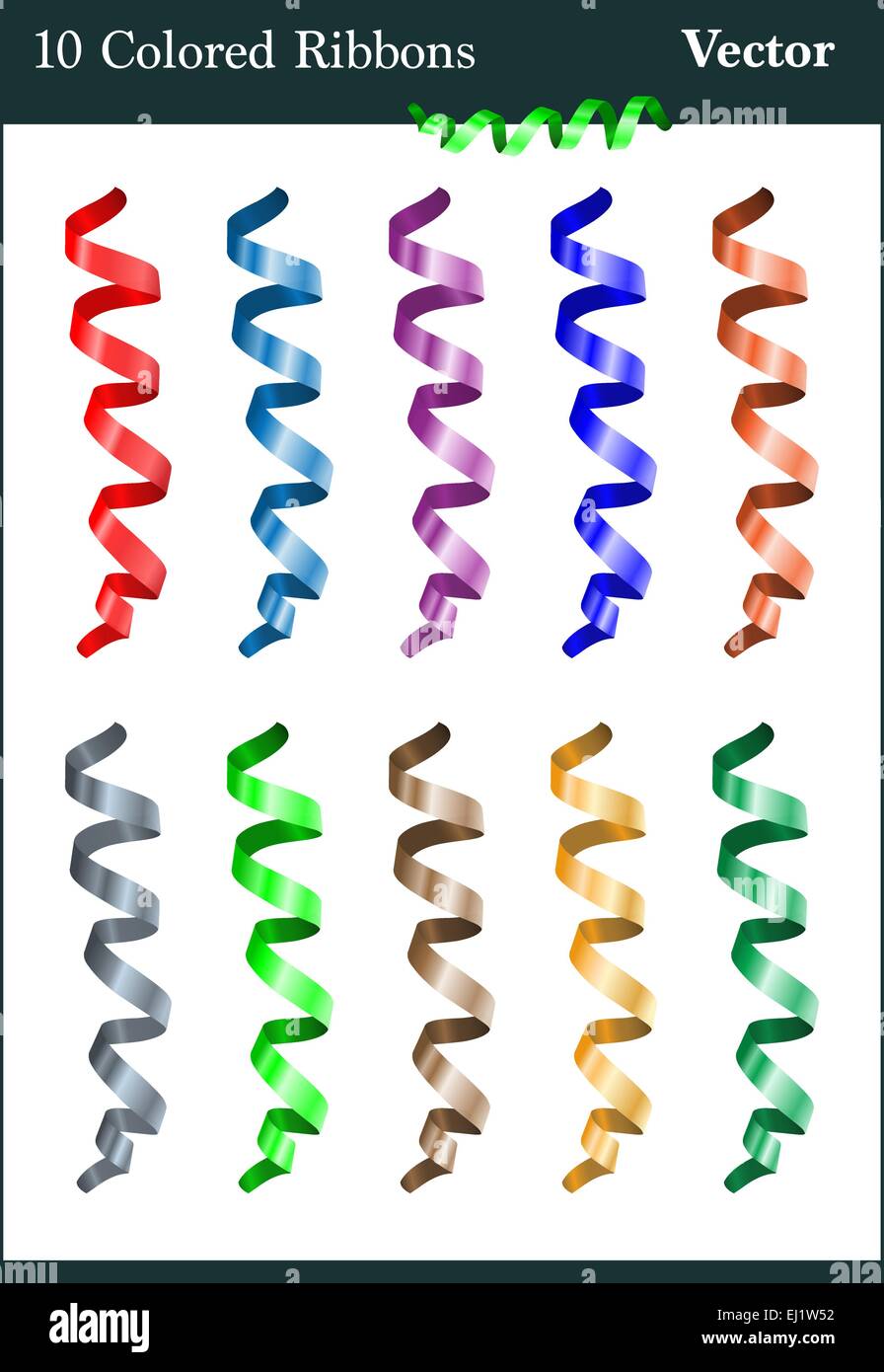 Curled ribbon Stock Vector Images - Alamy