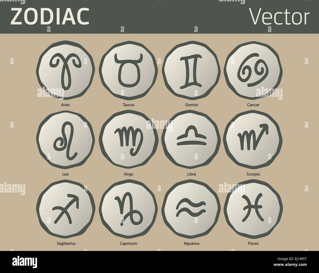 Zodiac symbols hi-res stock photography and images - Alamy