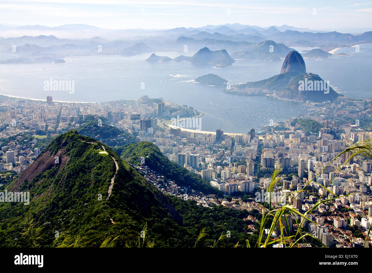Sugar Loaf and City view from Mount Corcovado - Christ the redeemer ...