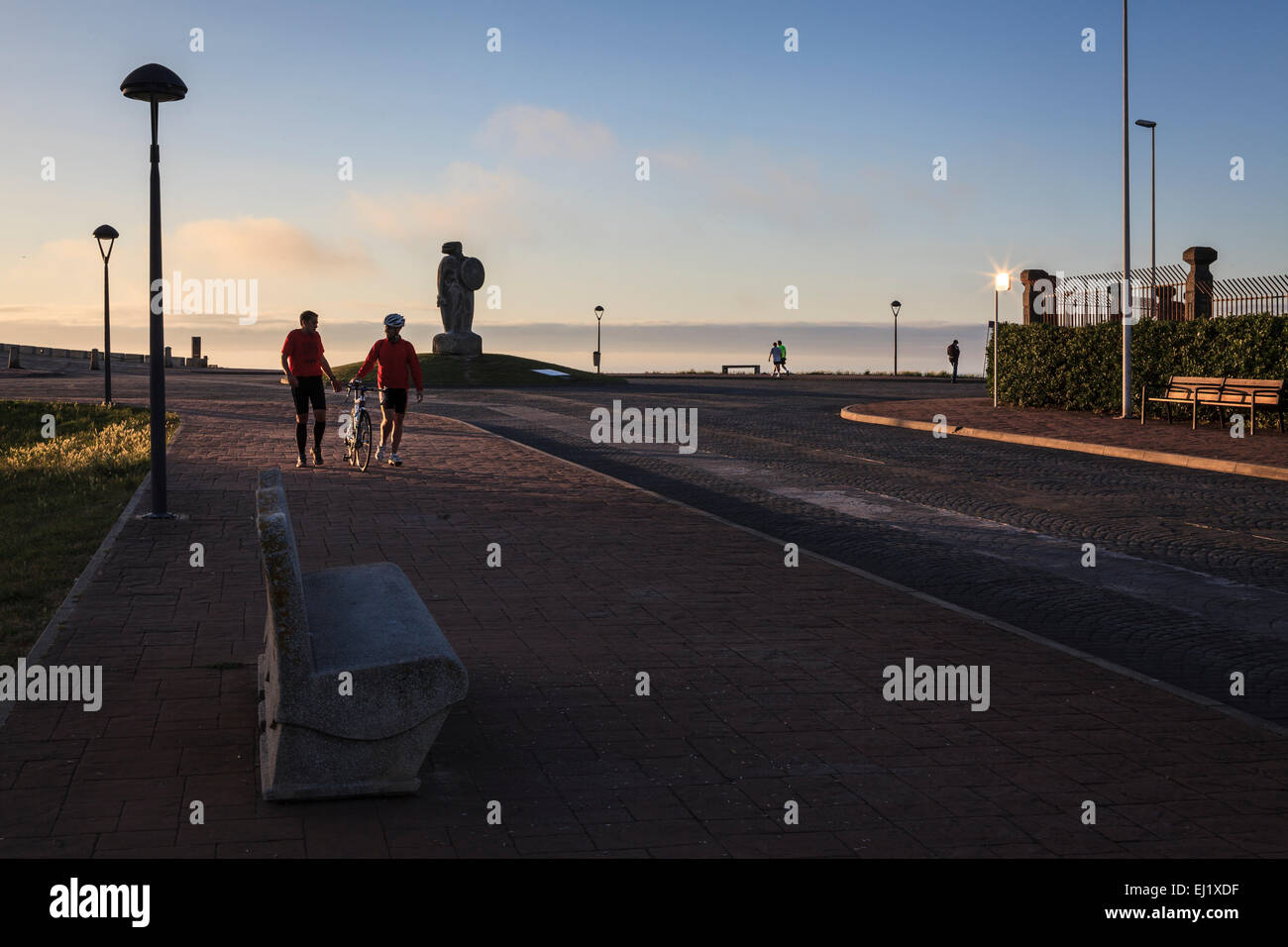 Breogán statue near Tower of Hercules. The oldest Roman lighthouse ...