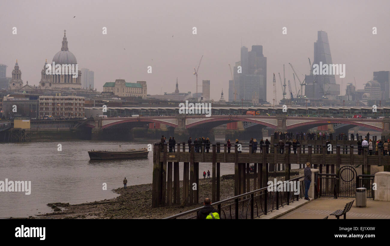 London, Britain. 20th March, 2015.The City of London Skyline during ...