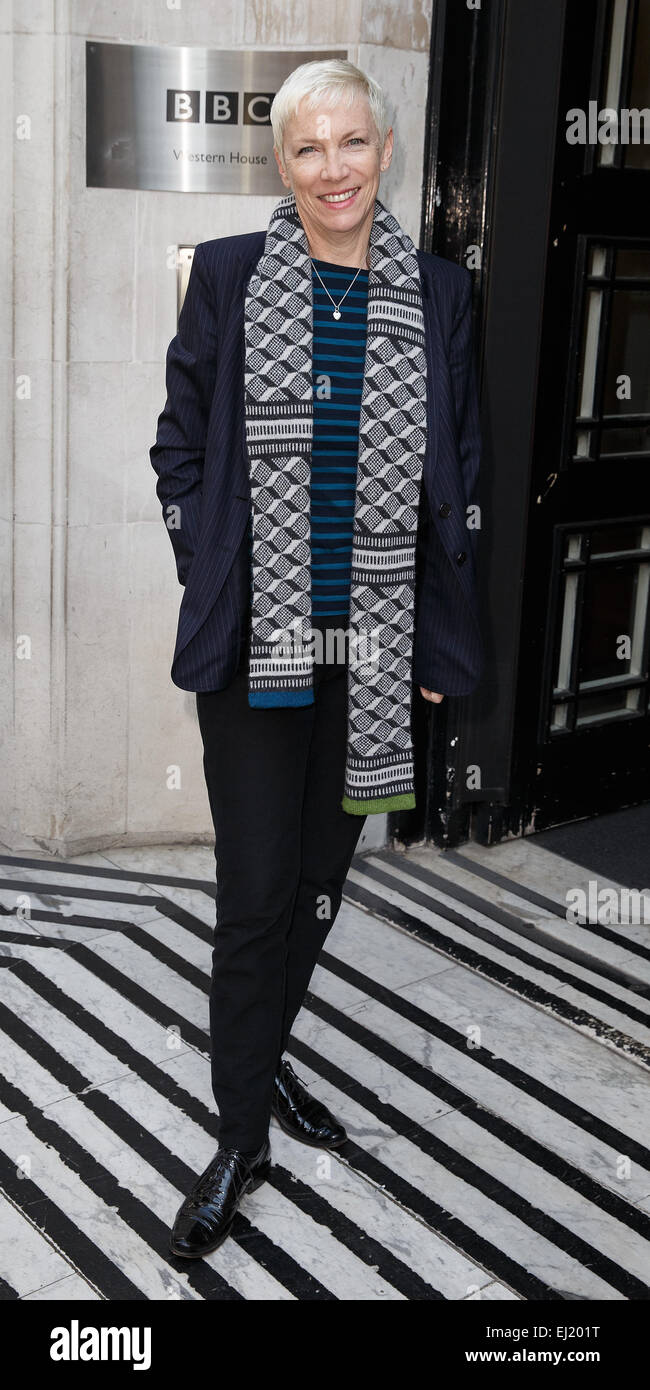 Annie Lennox arriving at the BBC Radio 2 studios Featuring: Annie Lennox Where: London, United ...