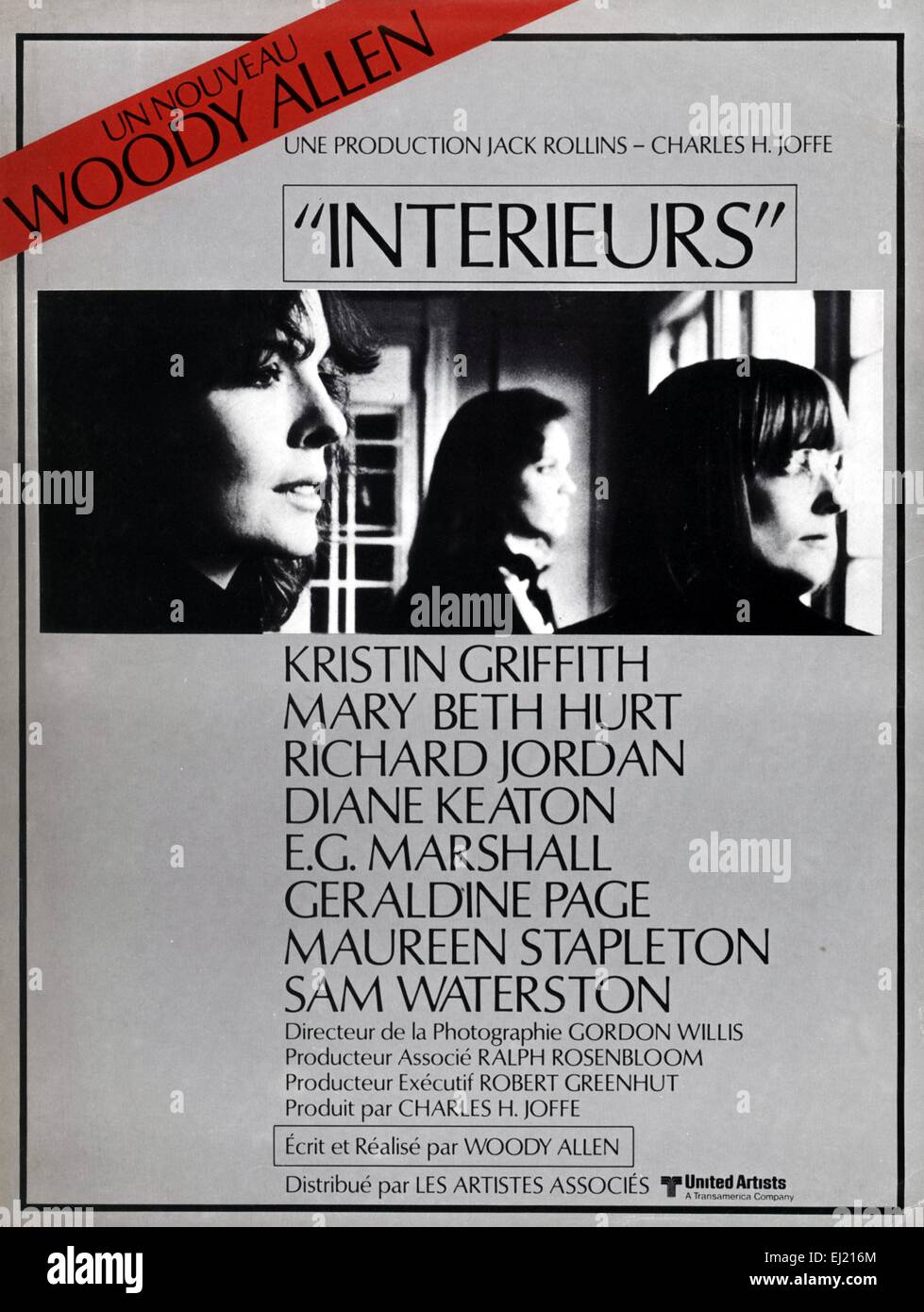 Interiors Year : 1978 USA Director : Woody Allen Movie poster (Fr Stock ...