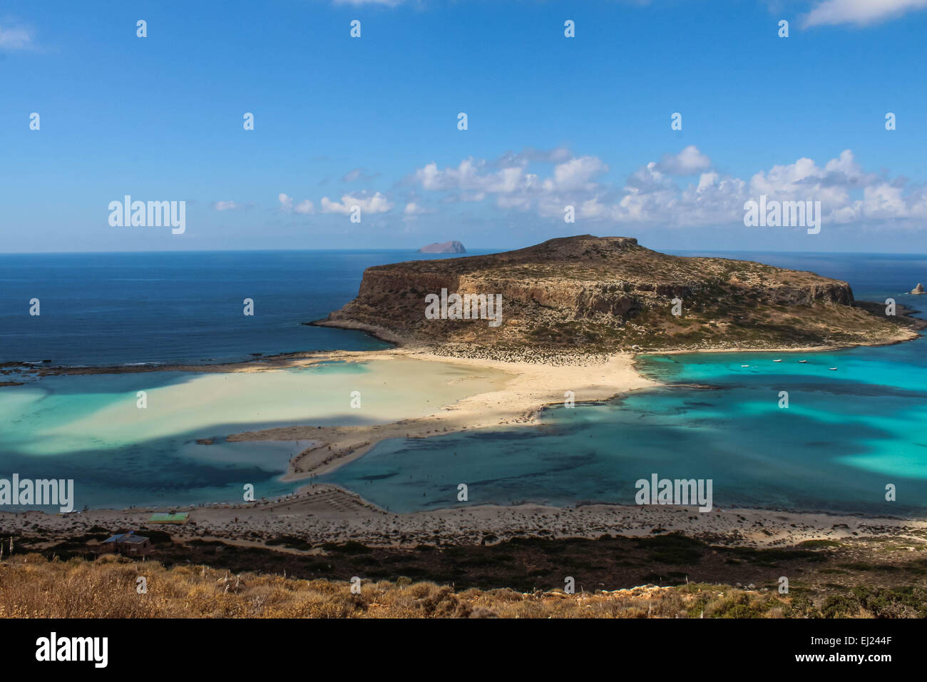 Exotic beaches - Gramvousa island/ Balos lagoon, Crete, Greece Stock ...