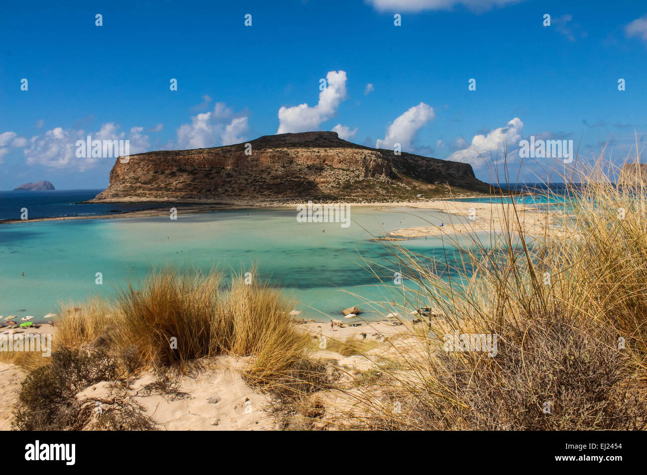 Exotic beaches - Gramvousa island/ Balos lagoon, Crete, Greece Stock ...