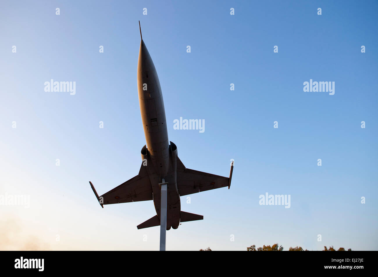 BADAJOZ, SPAIN - MARCH 13, 2015: Retired spanish CF-5 (CF-116 Freedom ...