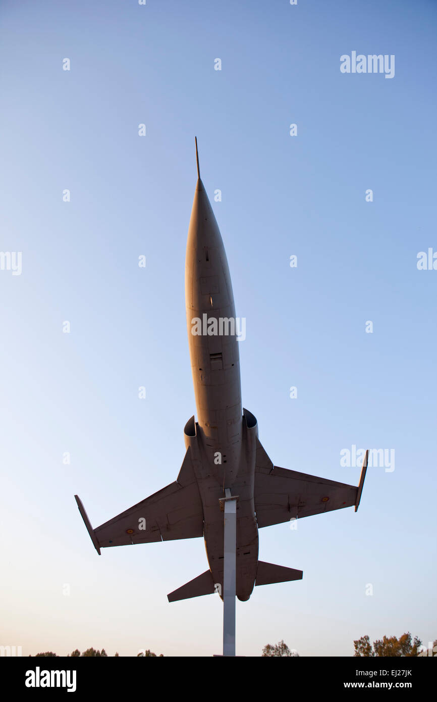 BADAJOZ, SPAIN - MARCH 13, 2015: Retired spanish CF-5 (CF-116 Freedom ...