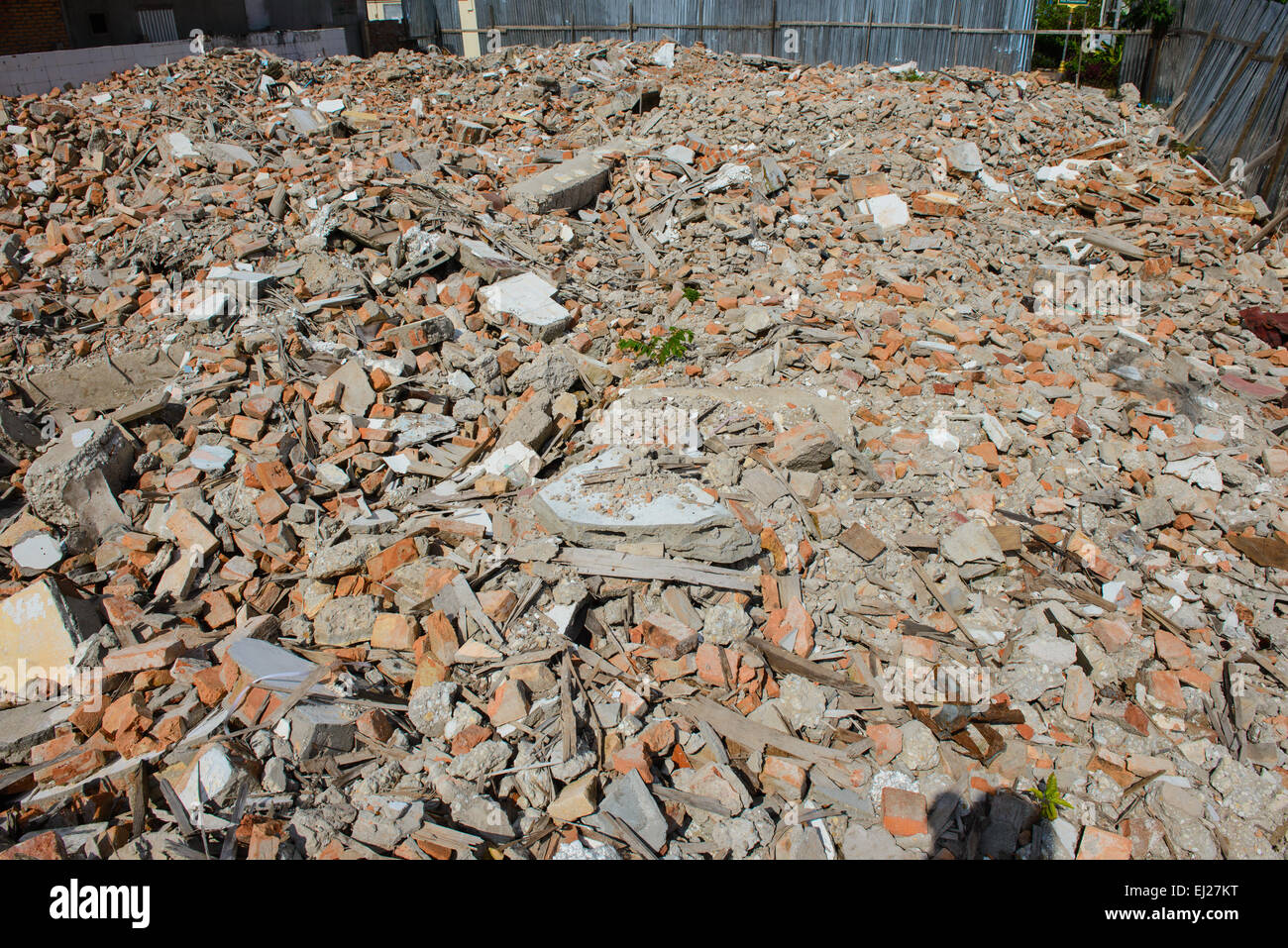 Pile of debris of a destroyed stone Stock Photo - Alamy