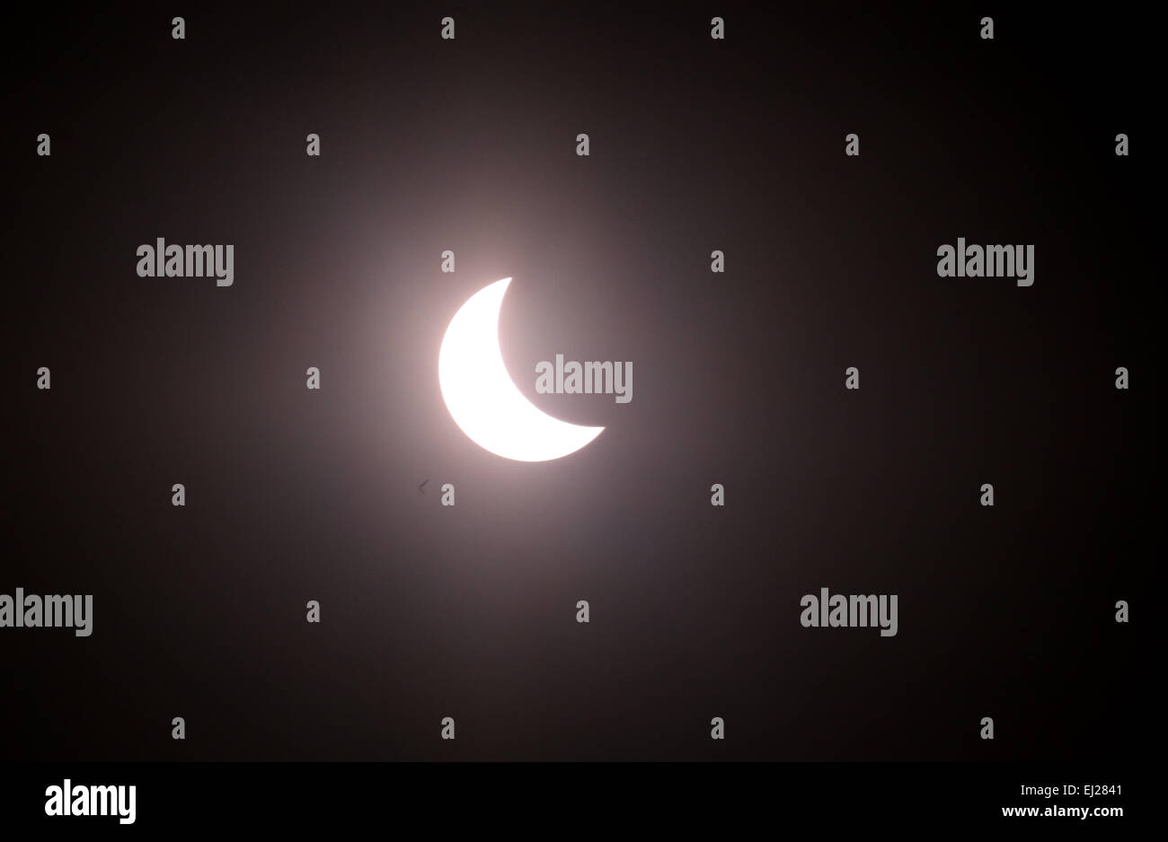 Berlin, Germany. 20th Mar, 2015. The partial solar eclipse, seen at 10 ...