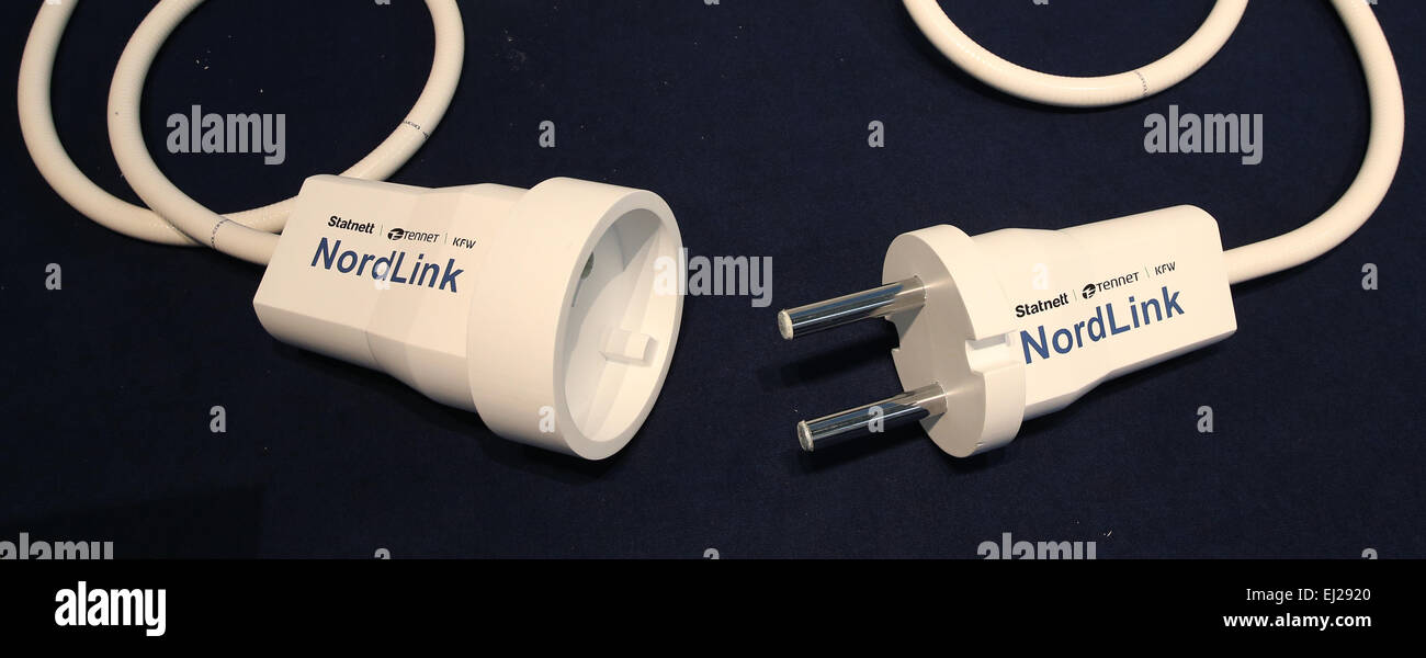 ILLUSTRATION - A symbolic power plug is on display during the signing ...