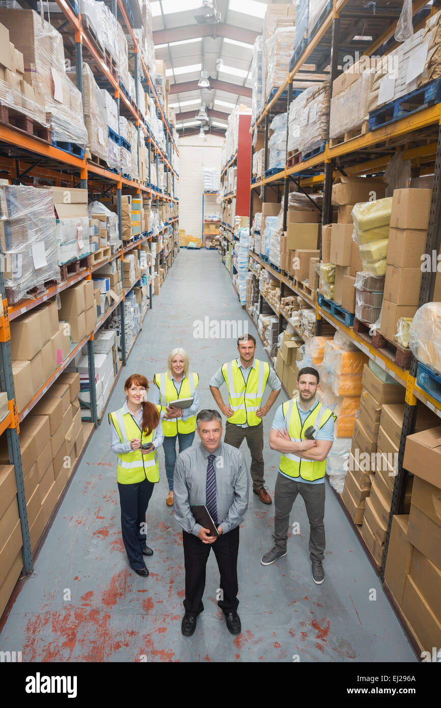 Boss with team behind hi-res stock photography and images - Alamy