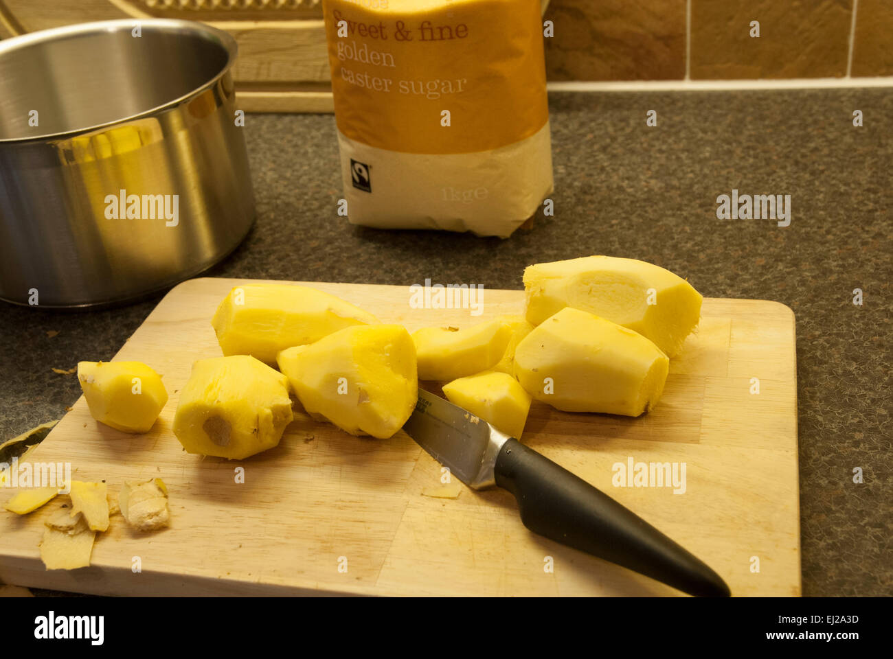Stem ginger in syrup Stock Photo - Alamy