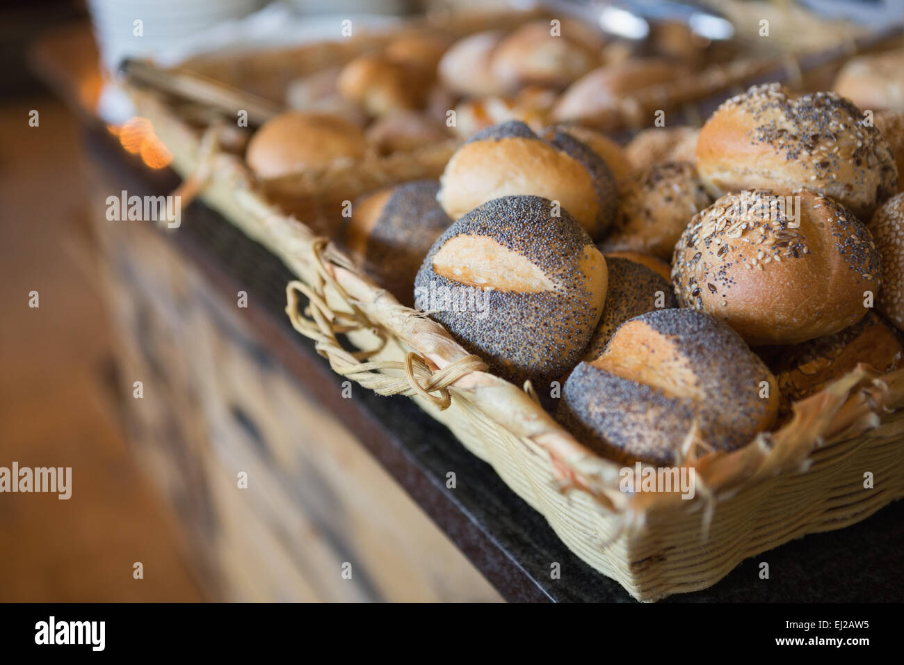 Basket filling with delicious bread Stock Photo - Alamy