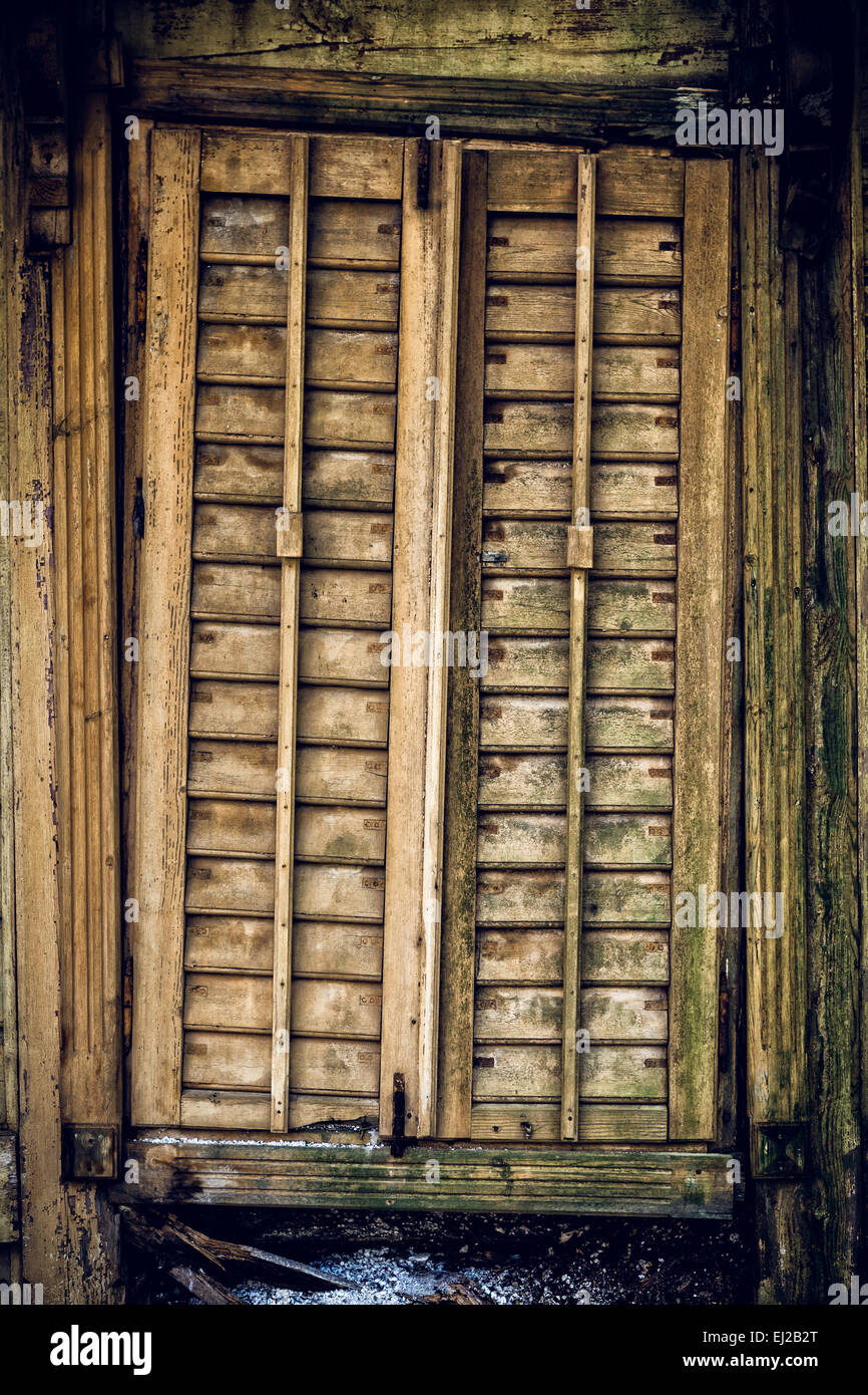 Old wooden closed window texture Stock Photo - Alamy