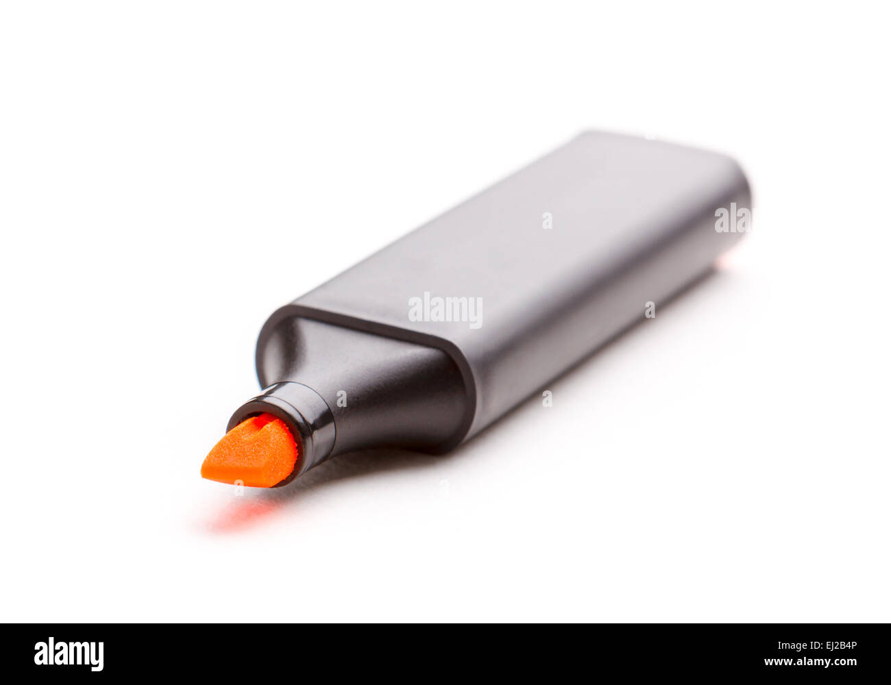 Orange highlighter pen isolated over white Stock Photo - Alamy