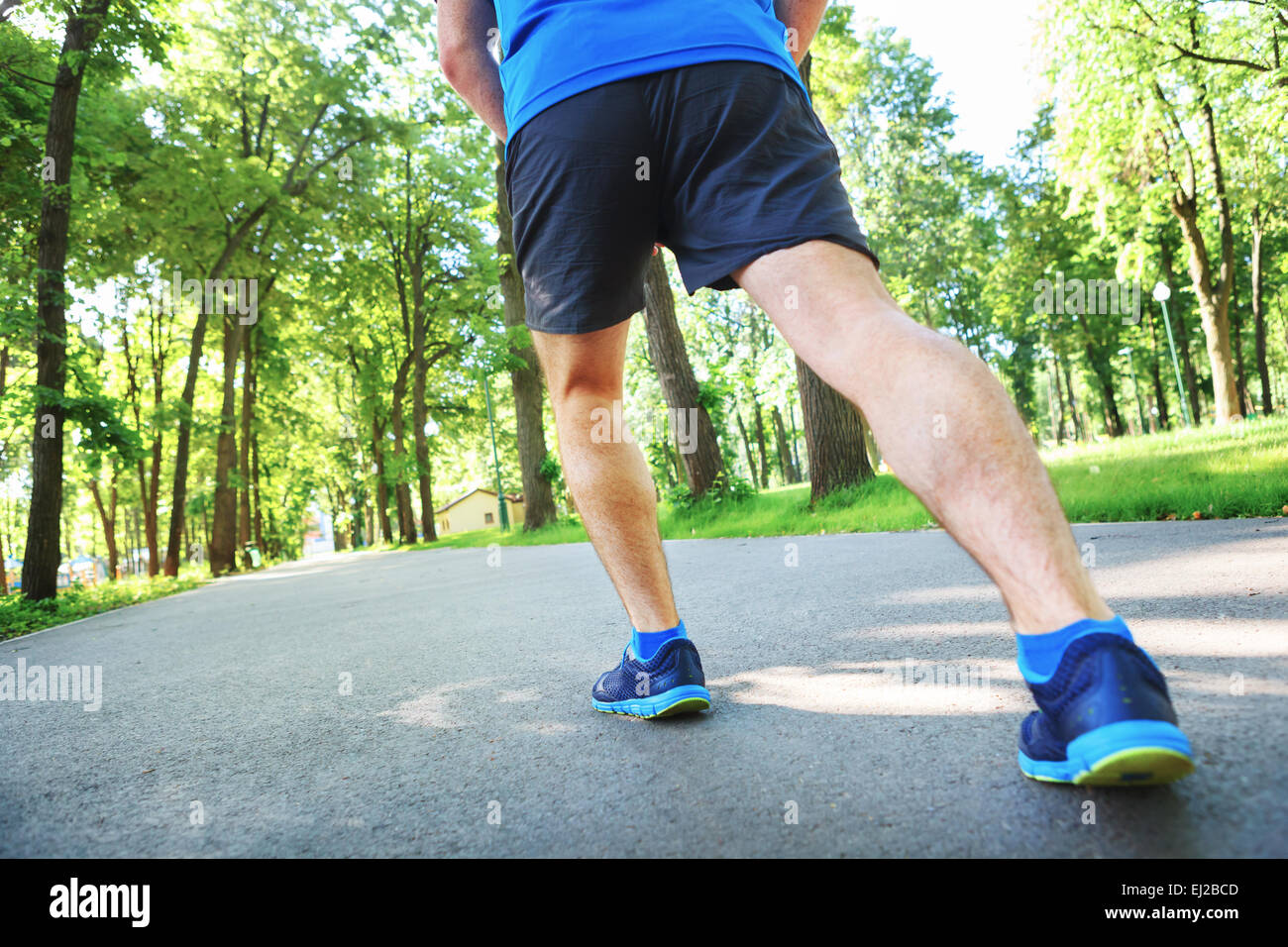 Fitness man legs running in hi-res stock photography and images - Alamy