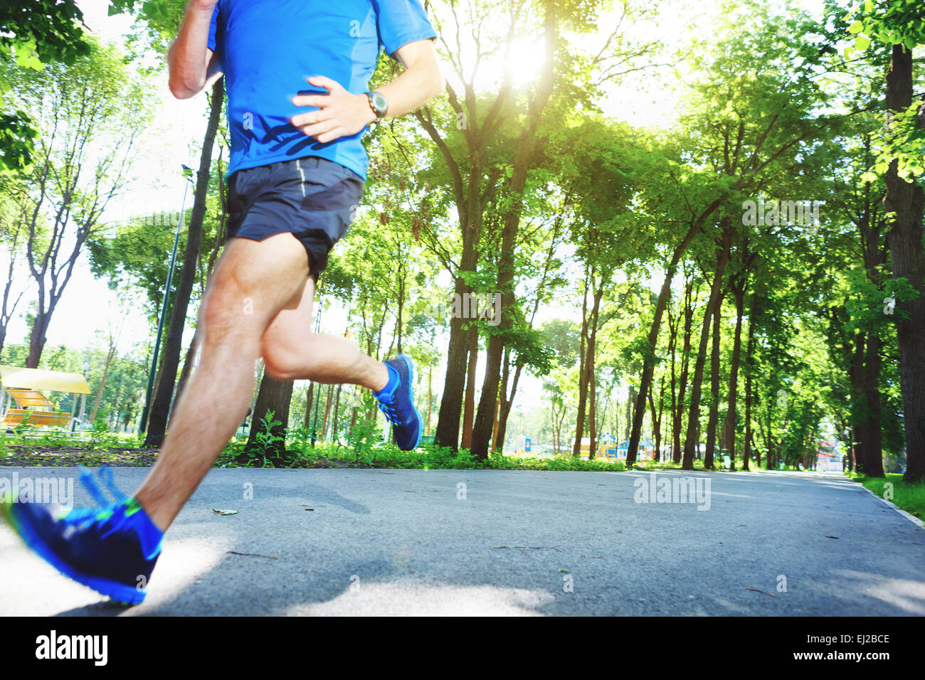 Fitness man legs running in hi-res stock photography and images - Alamy