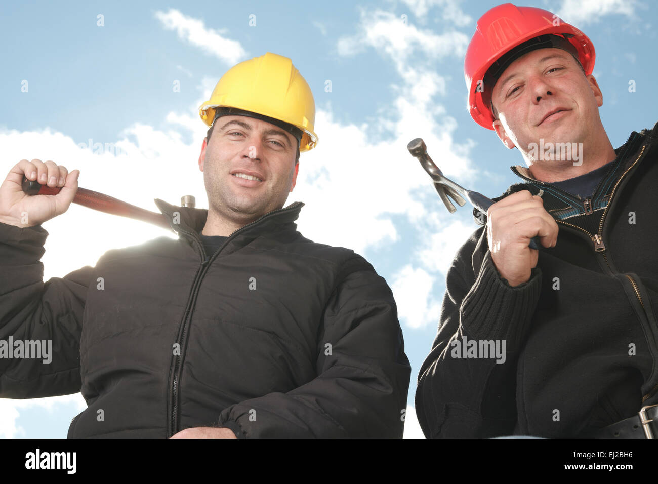 A construction men working outside Stock Photo - Alamy