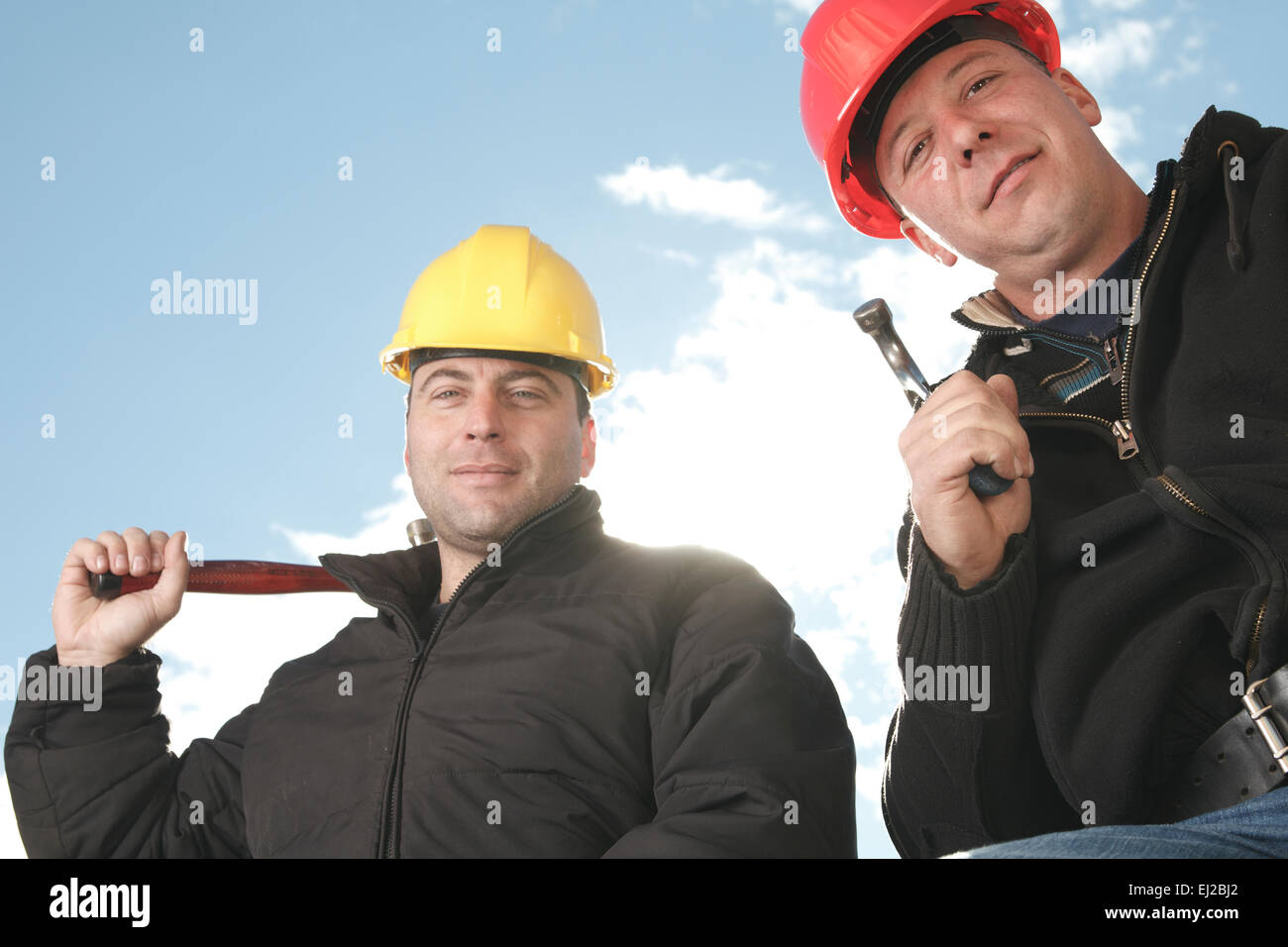A construction men working outside Stock Photo - Alamy