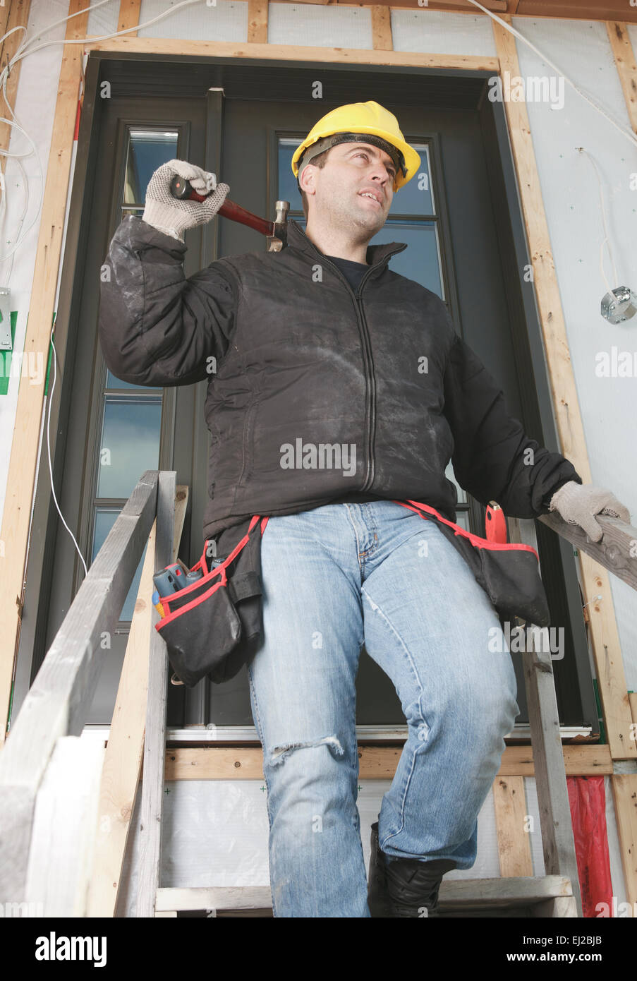 A construction men working outside Stock Photo - Alamy