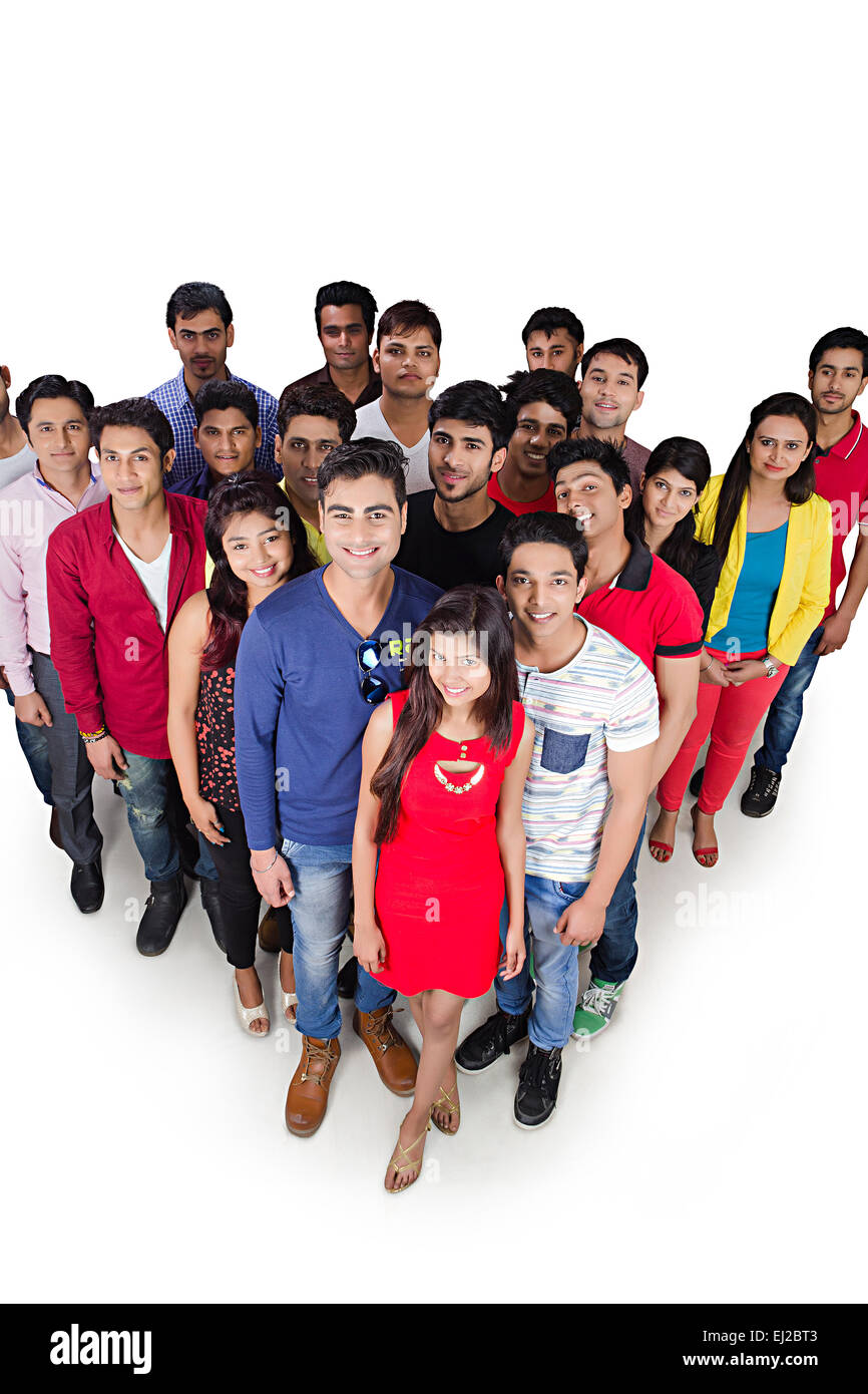 indian College friends Group Crowds Stock Photo - Alamy