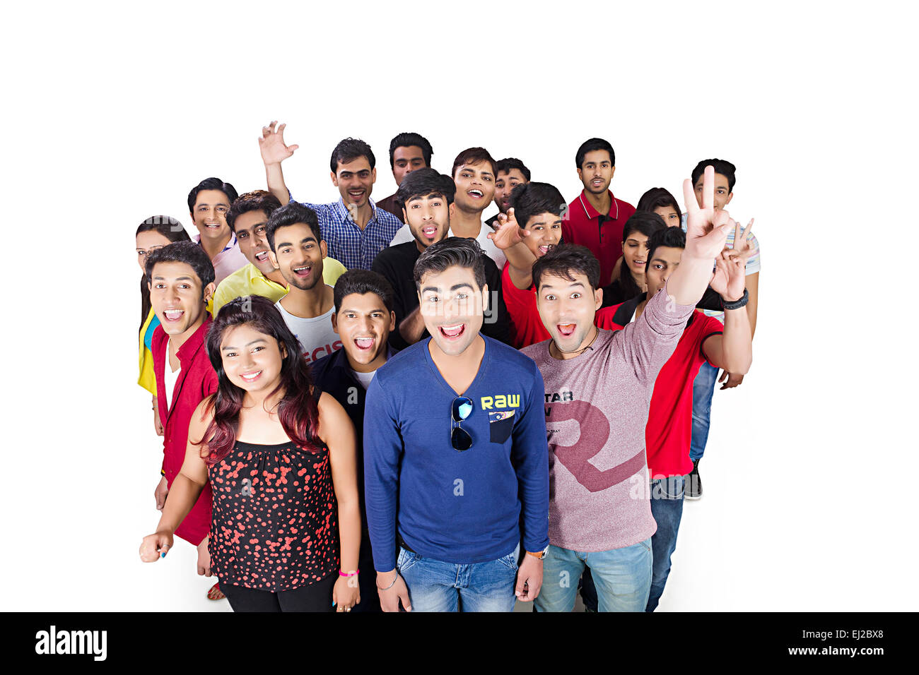 Indian college friends group crowds hi-res stock photography and images ...